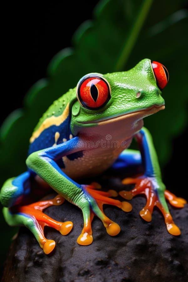 Frog Perched Rock Suitable Nature Themed Designs Stock Photos - Free ...