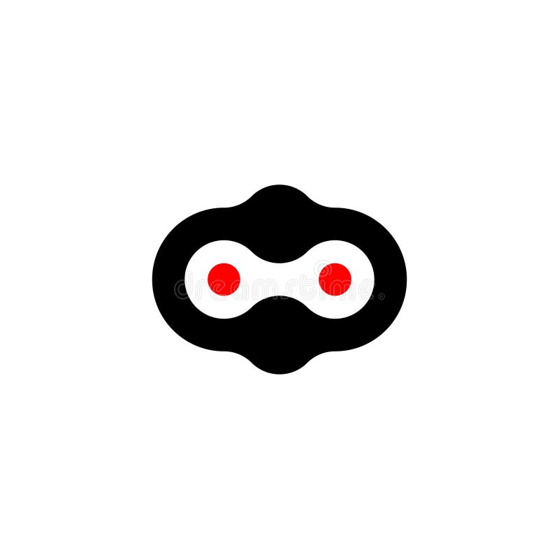 Red Eyes Robot Face Droid Logo Icon Vector Design Stock Vector ...