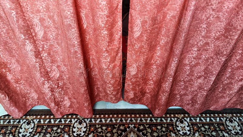 Red Fabric with Abstract Texture for Background, Close-up. Small ...