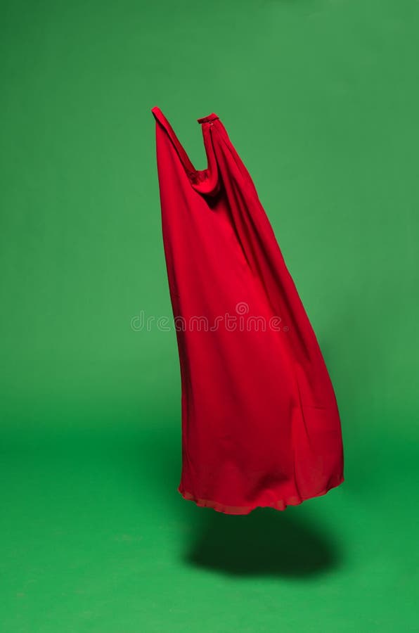 Red fabric in the air stock photo. Image of abstract - 50078824