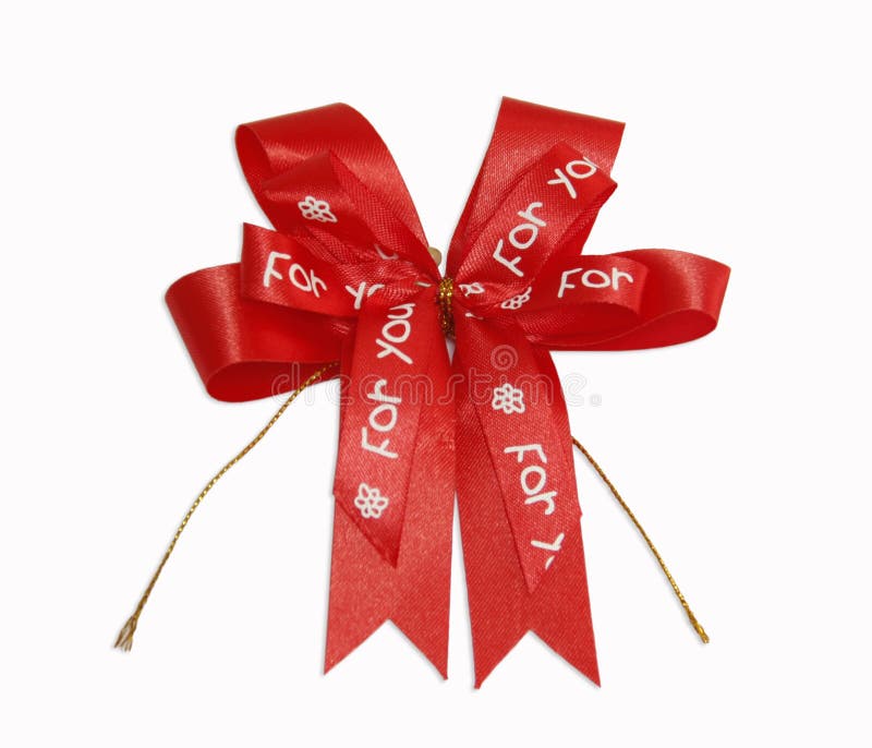 Red Fabric bow stock image. Image of anniversary, gift - 30761773