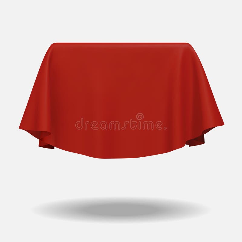 Red Fabric Covering a Blank Template Vector Illustration Stock Vector ...