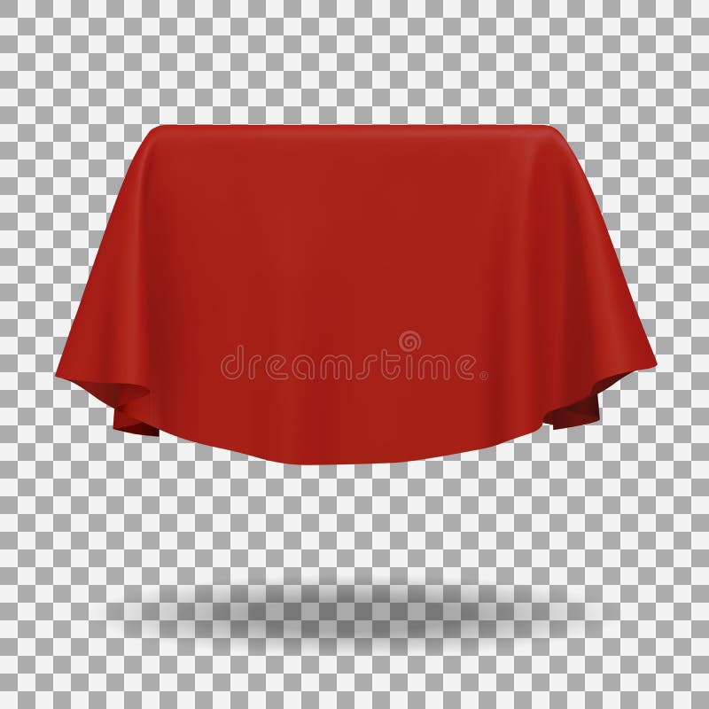 Red Fabric Covering a Blank Template Vector Illustration Stock Vector ...