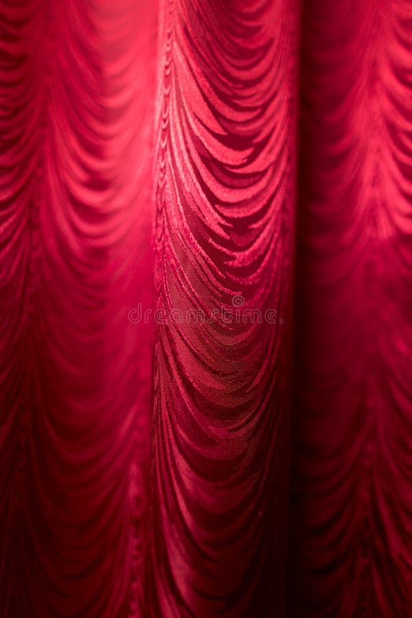 Red Fabric Curtain As a Backdrop. Stock Image - Image of elegant ...
