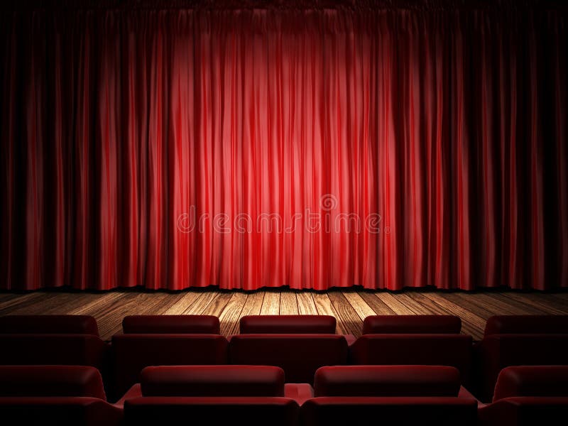 Red stage stock photo. Image of auditorium, theatrical - 7263310