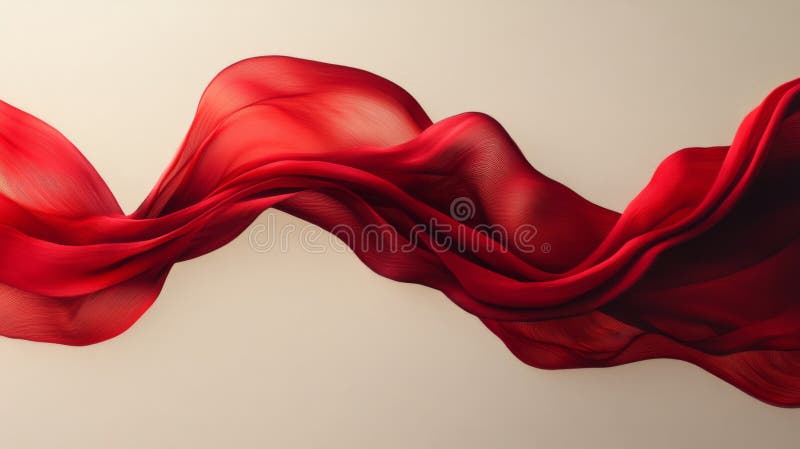 Red Fabric Drape: Abstract Wave Texture Background Stock Illustration ...