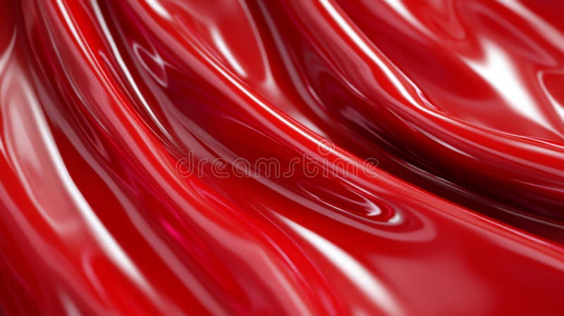 Red Fabric Draped in Elegant Swirls and Folds Stock Illustration ...