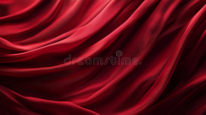 Red Fabric Draped Texture Background Stock Illustration - Illustration ...