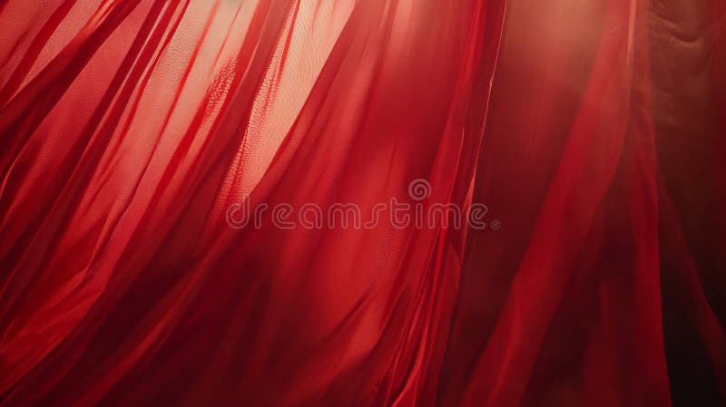 Red Fabric Drapes are Featured Alongside Light Rays and an Abstract ...
