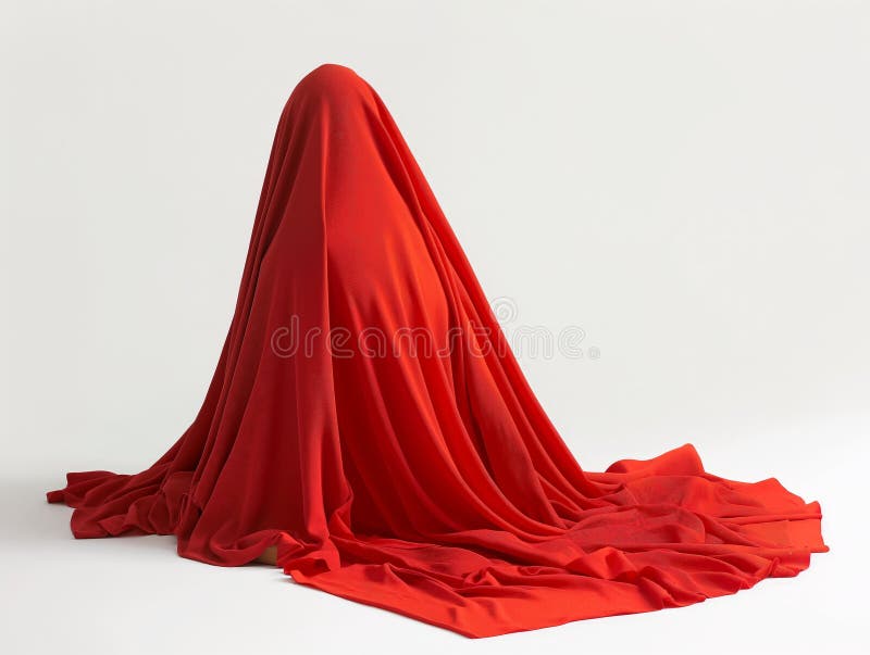 Red Fabric Ghost Mystery stock photo. Image of abstract - 317250876