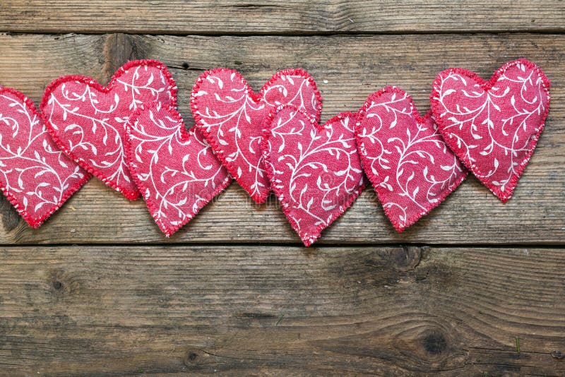 Red Fabric hearts stock image. Image of clothesline, seasonal - 42593481