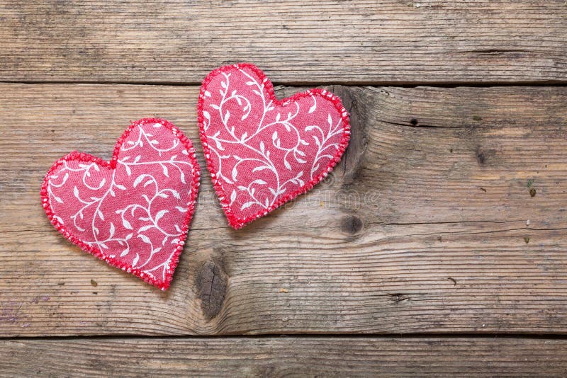 Red Fabric hearts stock photo. Image of nostalgia, copy - 42593794