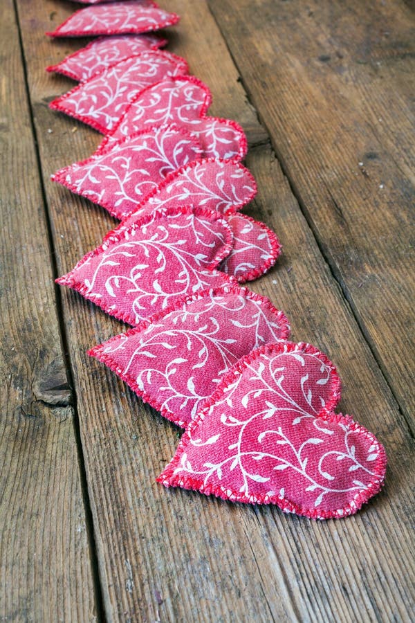 Red Fabric hearts stock image. Image of antique, romantic - 42604035