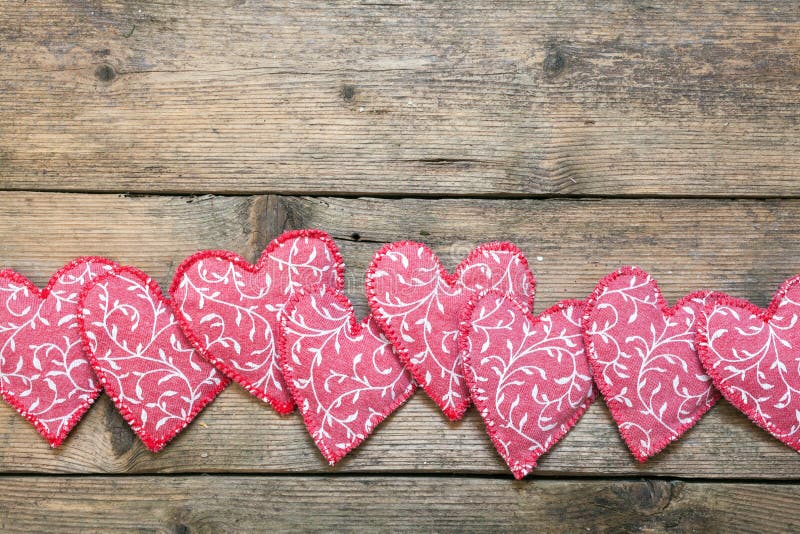 Red Fabric hearts stock photo. Image of retro, romance - 42604254