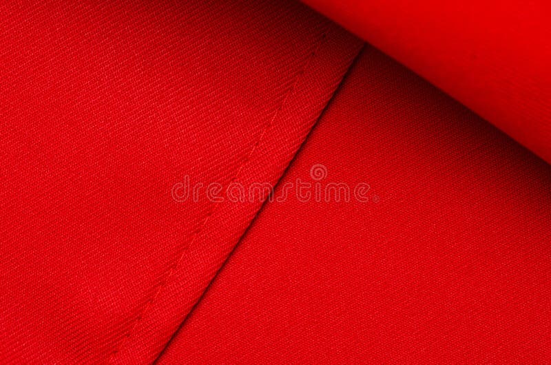Red Fabric Material Texture Cloth Seam Stock Photo - Image of clothing ...