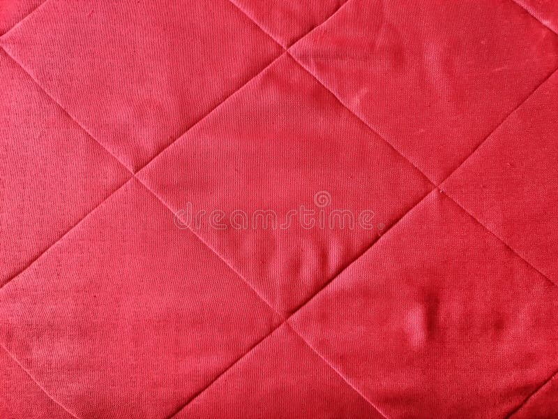 Red Fabric from a Plaid or Blanket and Embroidered Cages. Background ...