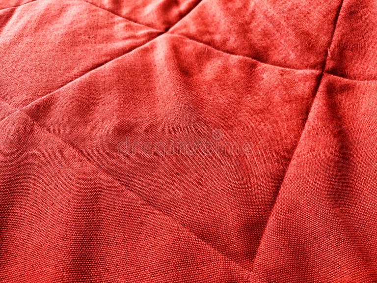 Red Fabric from a Plaid or Blanket and Embroidered Cages. Background ...