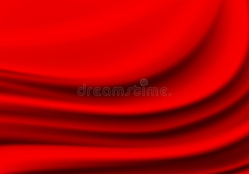Red Fabric Satin Wave Background Texture Vector Stock Vector ...