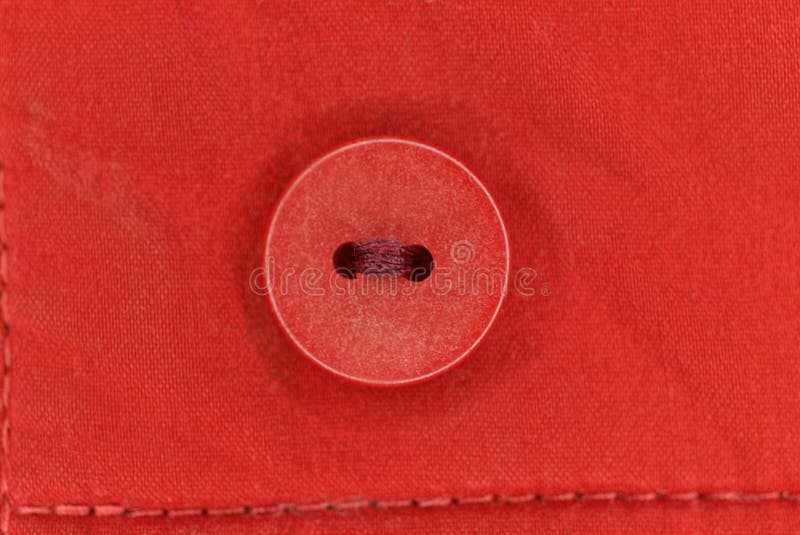 Red Fabric Texture with a Large Single Plastic Button Stock Image ...