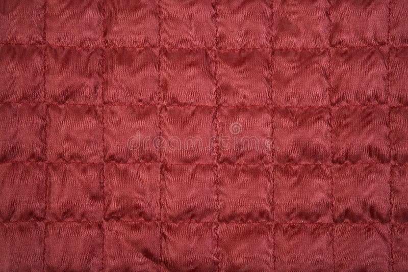 Red Fabric Texture with Sewing Square Pattern Stock Photo - Image of ...