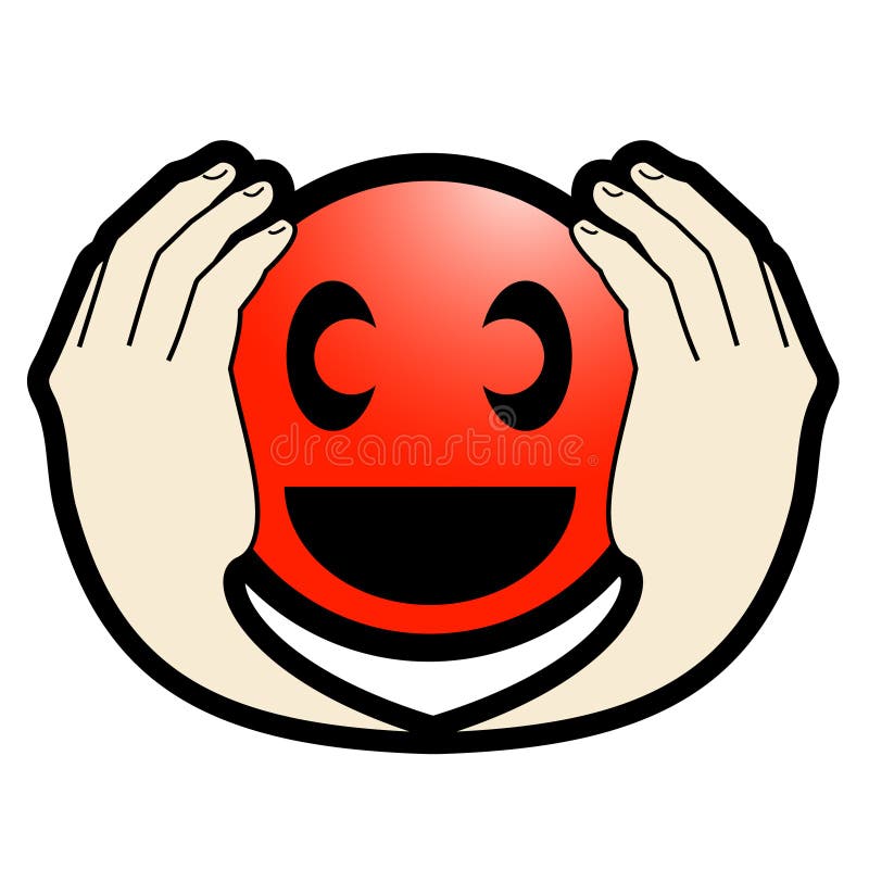 Red face stock vector. Illustration of hold, grip, face - 19768814