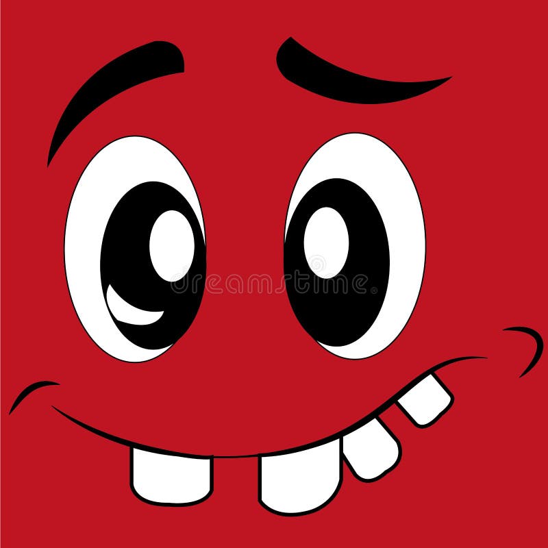 Red face stock vector. Illustration of mood, character - 33040127