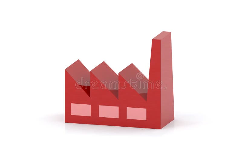 Red factory stock illustration. Illustration of building - 17119636