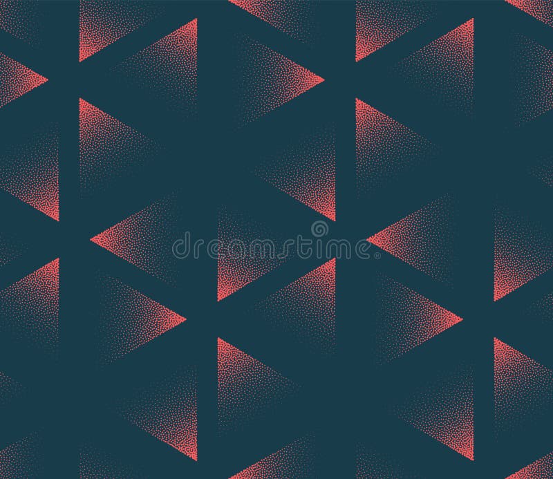 Red Faded Triangles Geometric Seamless Pattern Trendy Vector Abstract ...