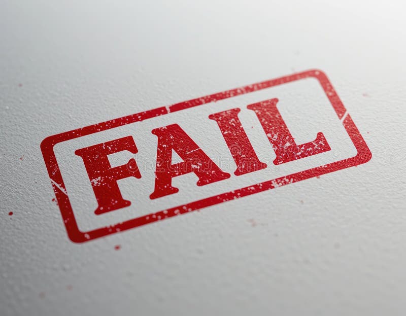 Red Fail Label Mockup Conceptual Design for Project Failure Branding ...