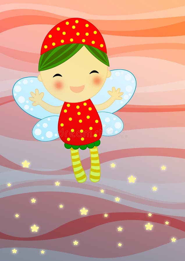 Red Fairy on Abstract Background Stock Illustration - Illustration of ...