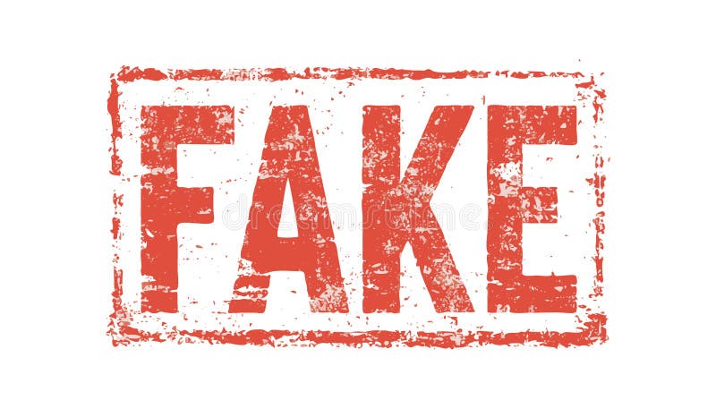 Fake Stamp, Red Grunge Mark, False Notification, Fraudulent Document ...