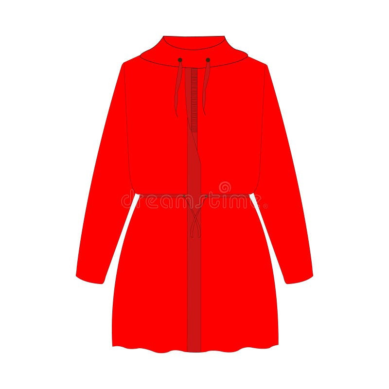 Red Fall Jacket on a Clean White Backdrop Stock Vector - Illustration ...