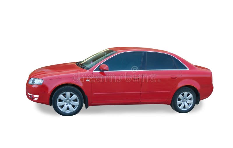 Red family car stock photo. Image of automotive, tire - 5701394