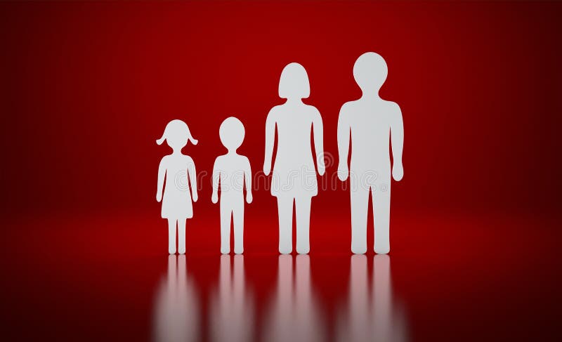 Red family concept stock illustration. Illustration of symbol - 84708611