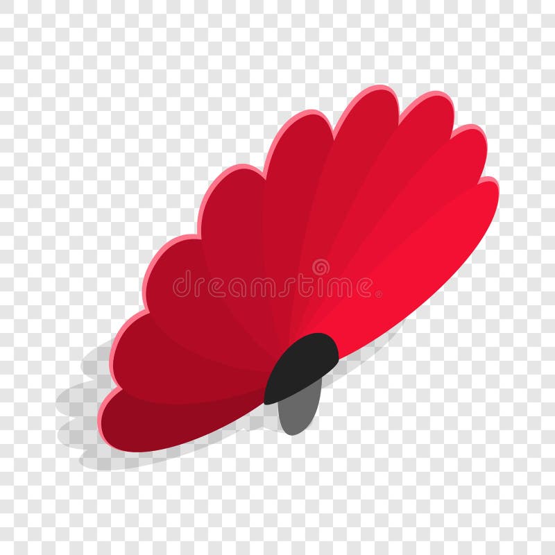 Red fan isometric icon stock vector. Illustration of isometric - 87894580