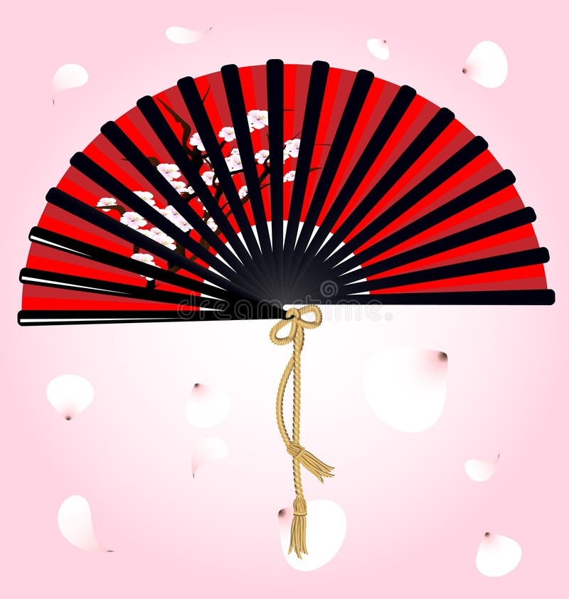 Japanese fans stock vector. Illustration of silver, adornment - 19055344