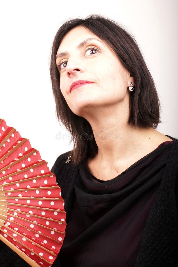 Red fan stock image. Image of people, glamour, culture - 50444647