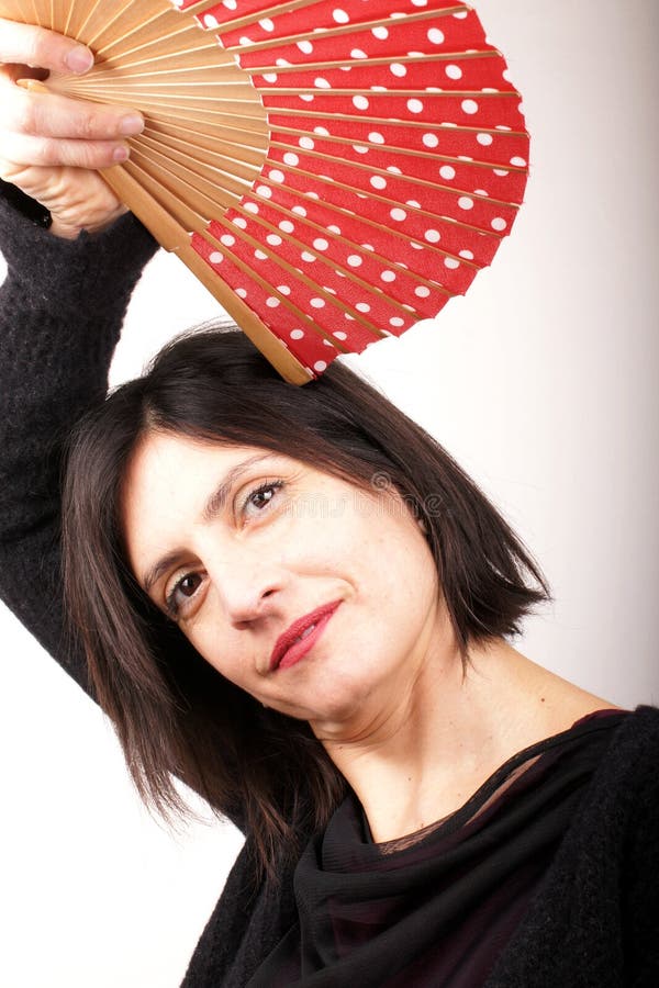 Red fan stock image. Image of girl, festival, carmen - 50444773