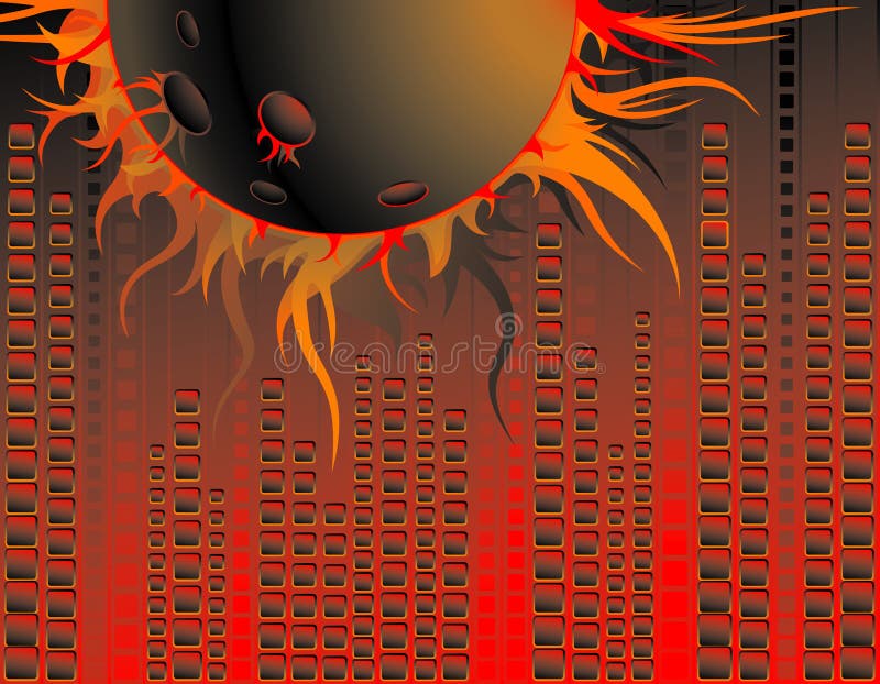 Red fantastic background stock vector. Illustration of cyberspace ...