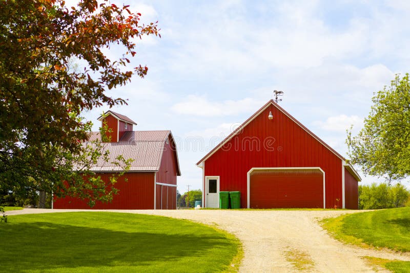 Red Barn Country Farm stock photo. Image of country, agriculture - 6747036