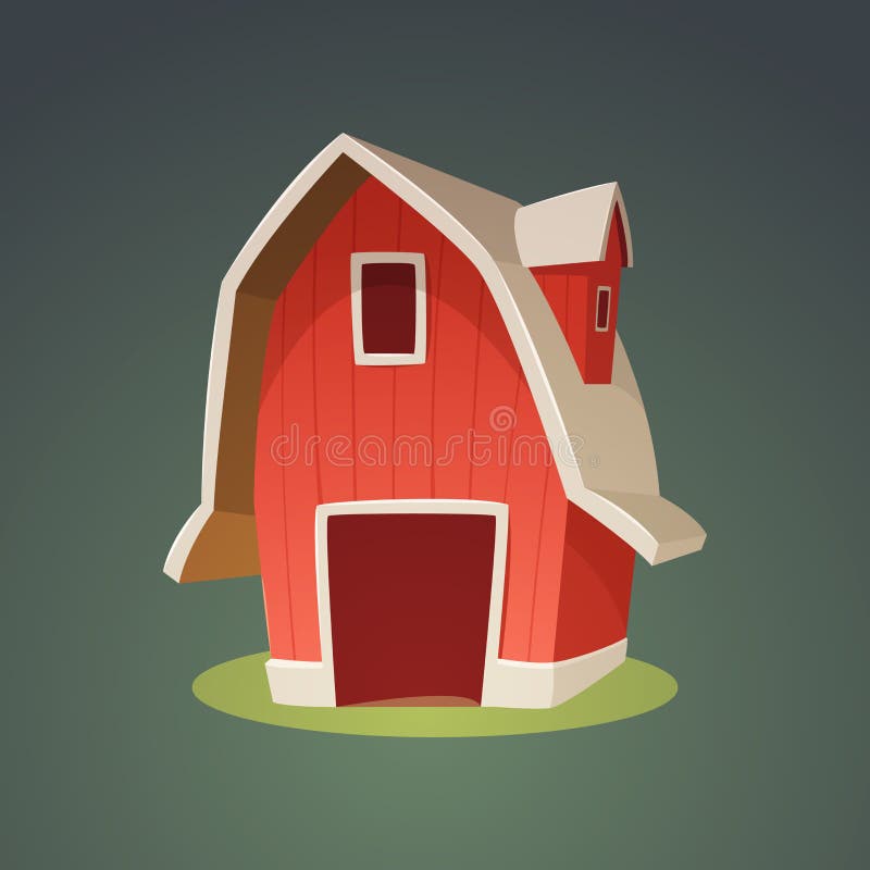 Red Farm Barn stock vector. Illustration of plant, countryside - 44021592