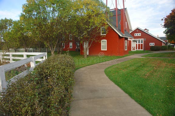 Red farmhouse stock photo. Image of pastoral, home, land - 3433402