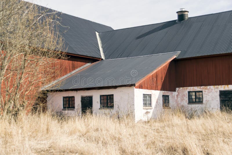 Red farmhouse stock image. Image of farmyard, landscape - 90895833
