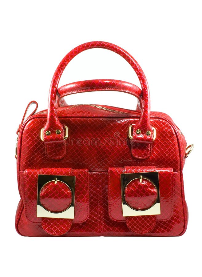 Red fashionable handbag stock image. Image of design, personal - 6403539