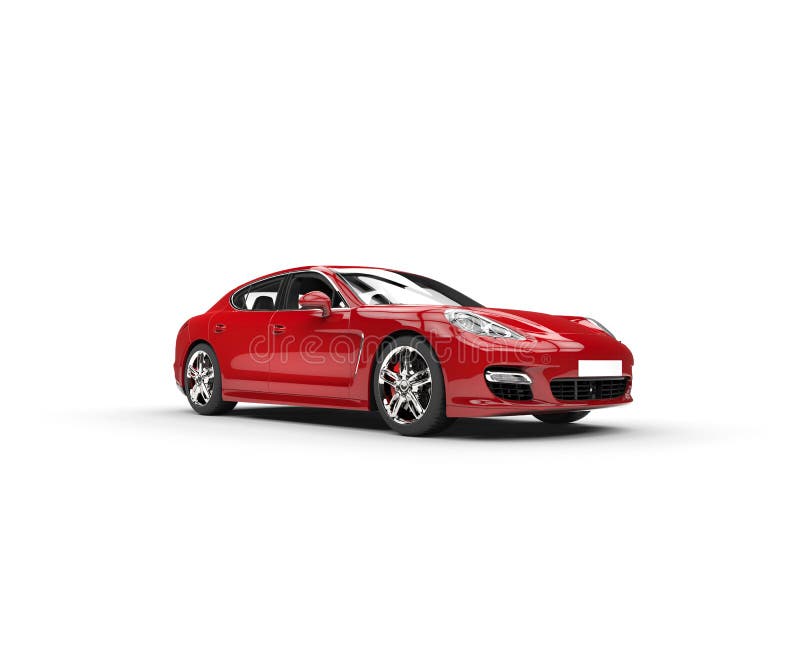 Red Fast Car Studio Shot stock illustration. Illustration of cars ...