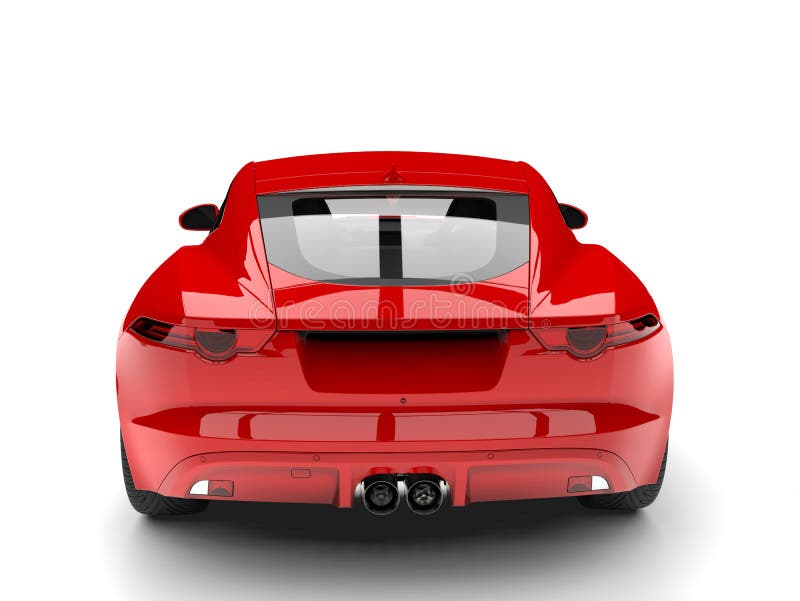 Red Fast Super Sports Car - Tail View Stock Image - Image of luxury ...