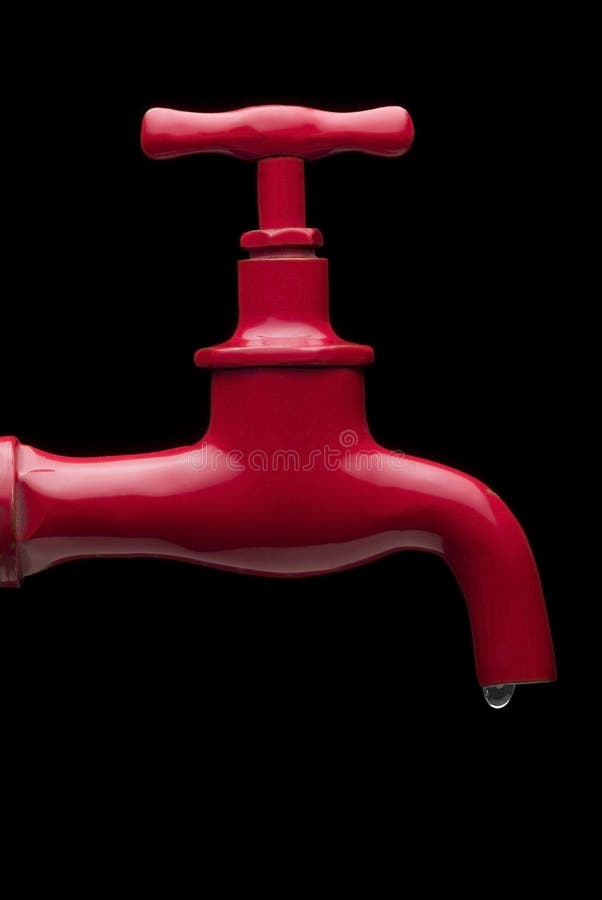 Red faucet stock photo. Image of thread, isolated, drought - 2539672