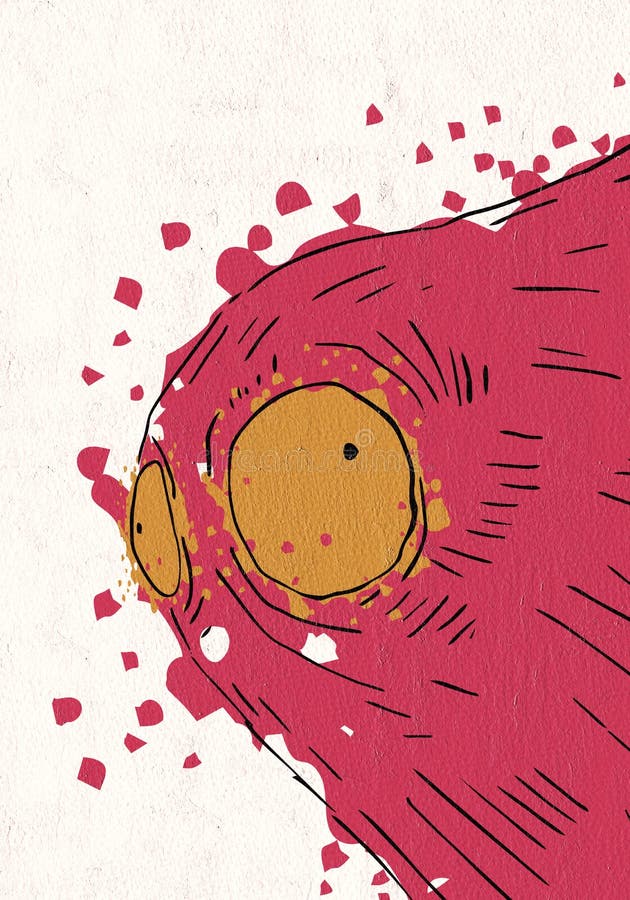 Red fear monster stock illustration. Illustration of alien - 77092646