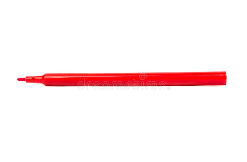 Open red felt tip pen stock photo. Image of object, office - 157506540