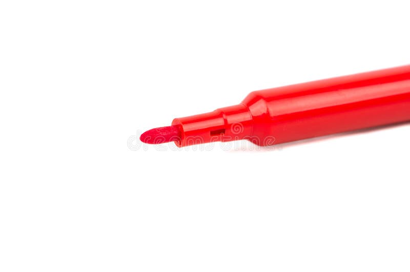Red felt pen stock image. Image of colorful, marker, background - 99823393